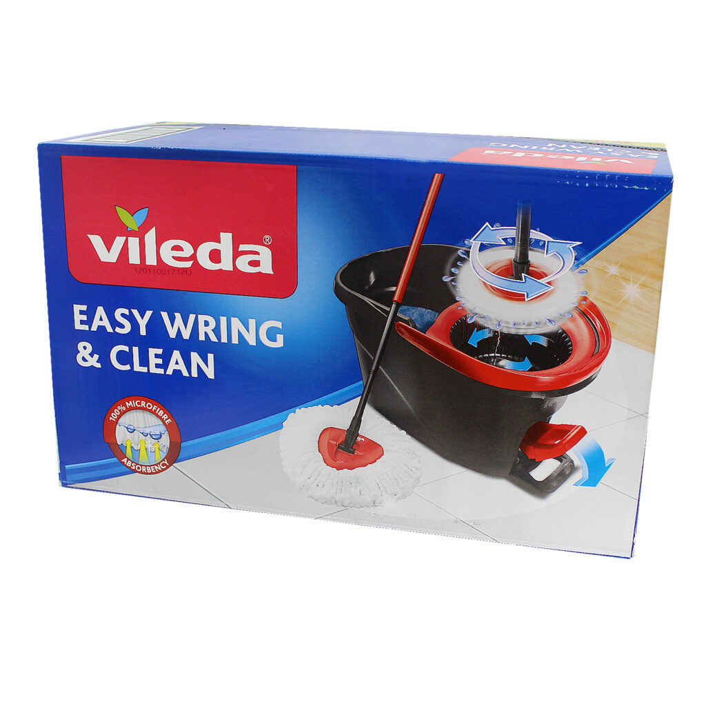 Vileda Easy Wring & Clean Mop and Bucket With Turbo Pedal Wringer ...