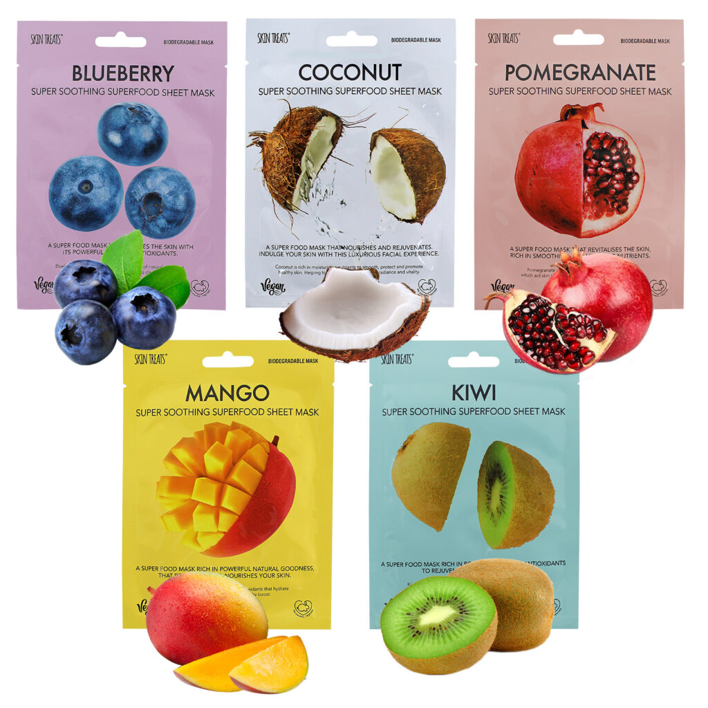 Skin Treats Set of 5 Fruity Sheet Masks Gift Pack - SeenItOnline.co.uk